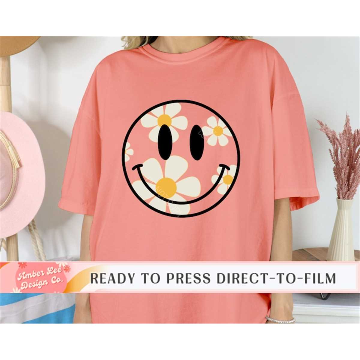 Smiley Face DTF Transfers, Ready to Press, T-shirt Transfers - Inspire ...