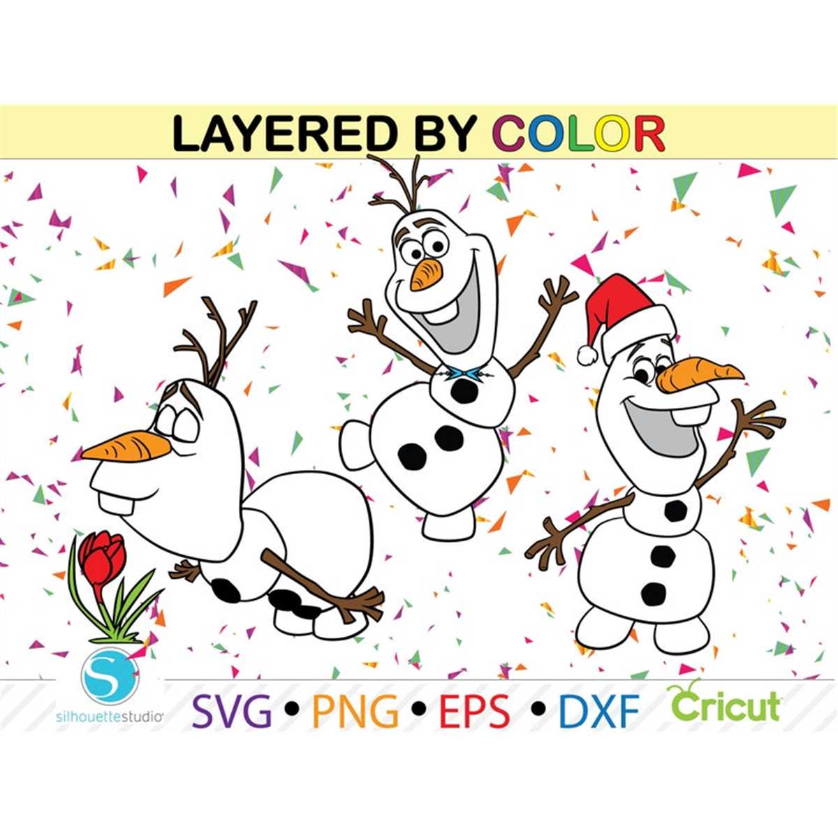 Olaf svg, olaf bundle svg pack, layered by color svg,Cartoon | Inspire ...