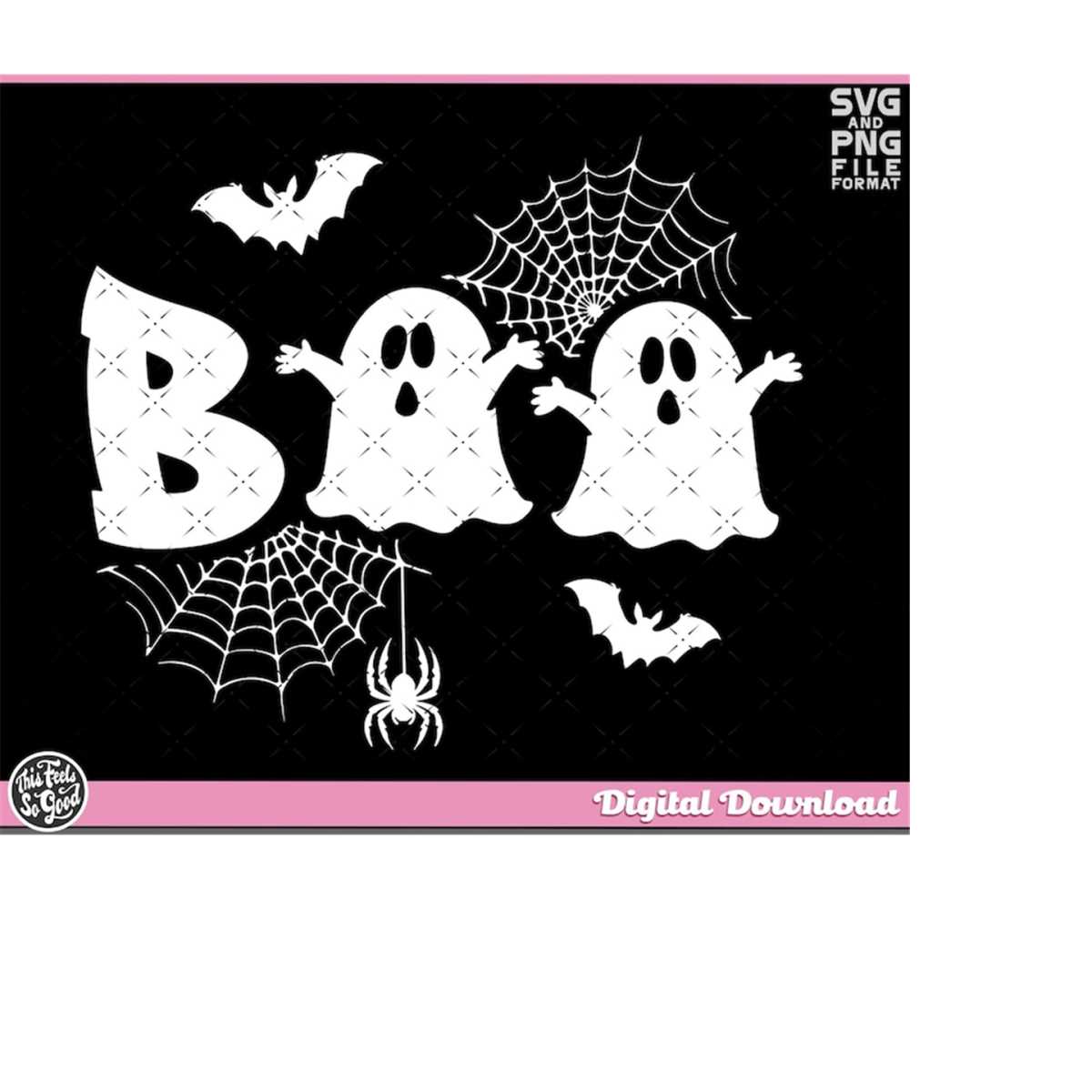 Boo Halloween svg, Halloween Boo svg, Ghost SVG files for Cr | Inspire ...