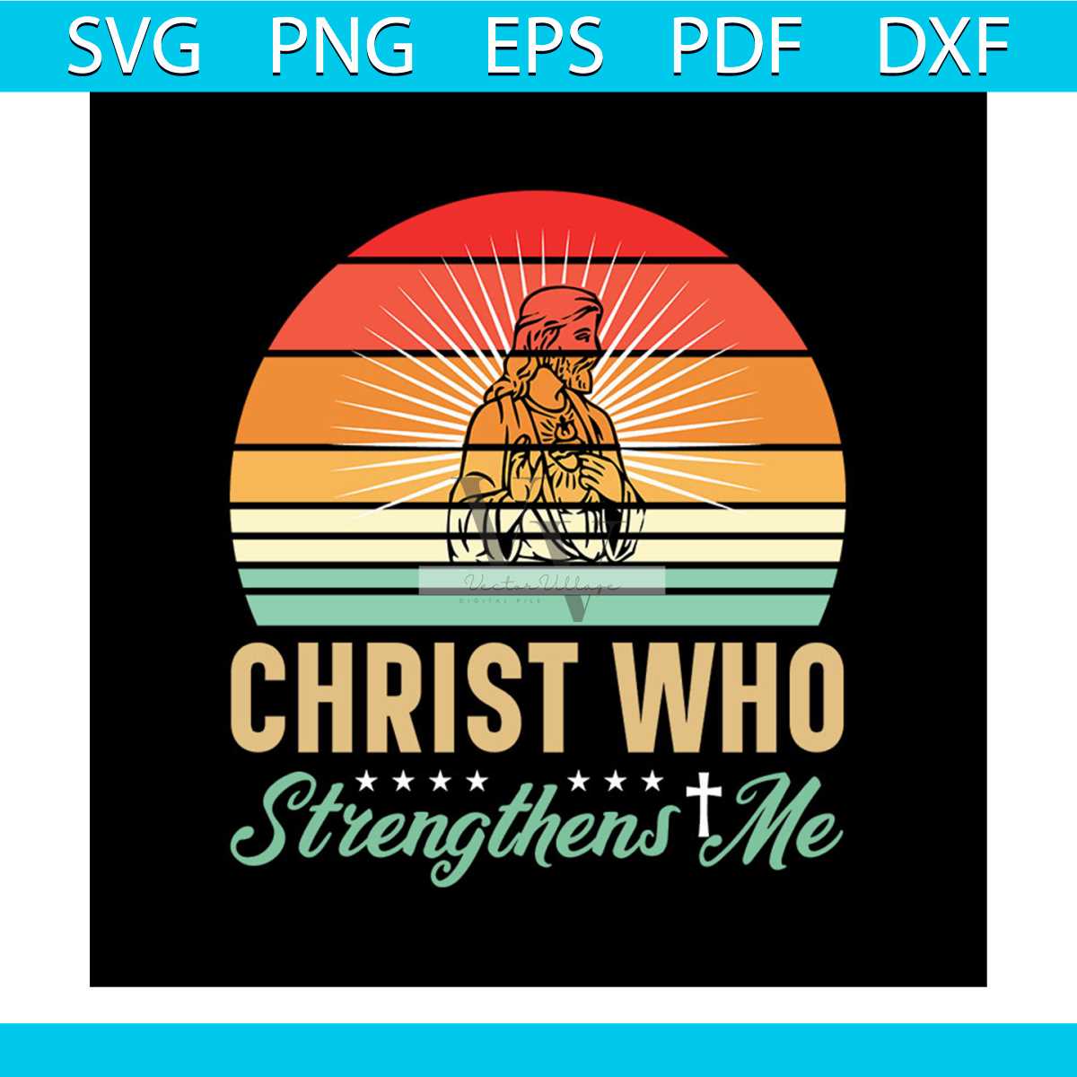 Christ Who Strengthens Me Svg, Christmas Svg, Jesus Svg, Vin | Inspire ...