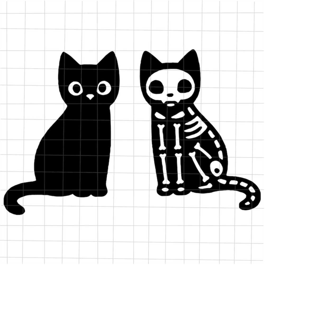Halloween skeleton cat svg, cat halloween svg, Halloween svg | Inspire ...