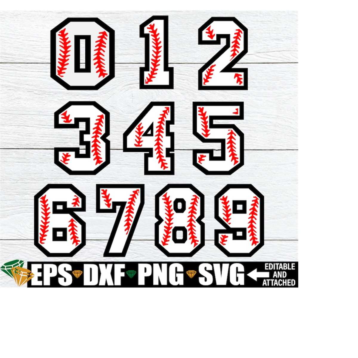 Baseball Numbers. Baseball Themed Numbers. Numbers that look | Inspire ...