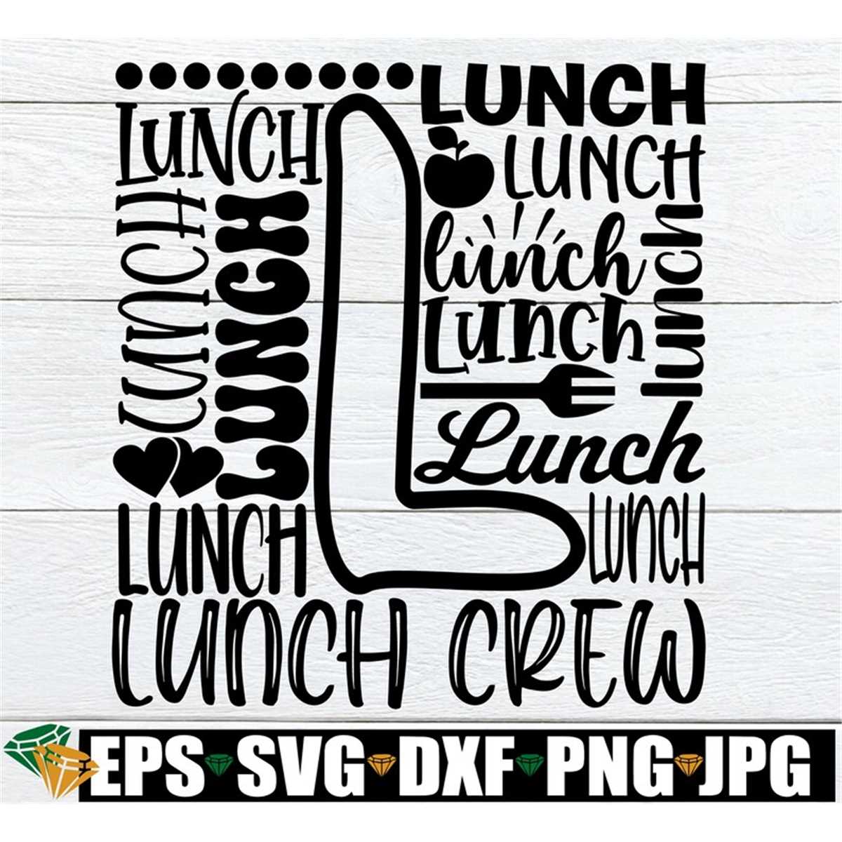Lunch Crew, Lunch Crew Word Art, Lunch Lady Subway Art, Lunc - Inspire ...