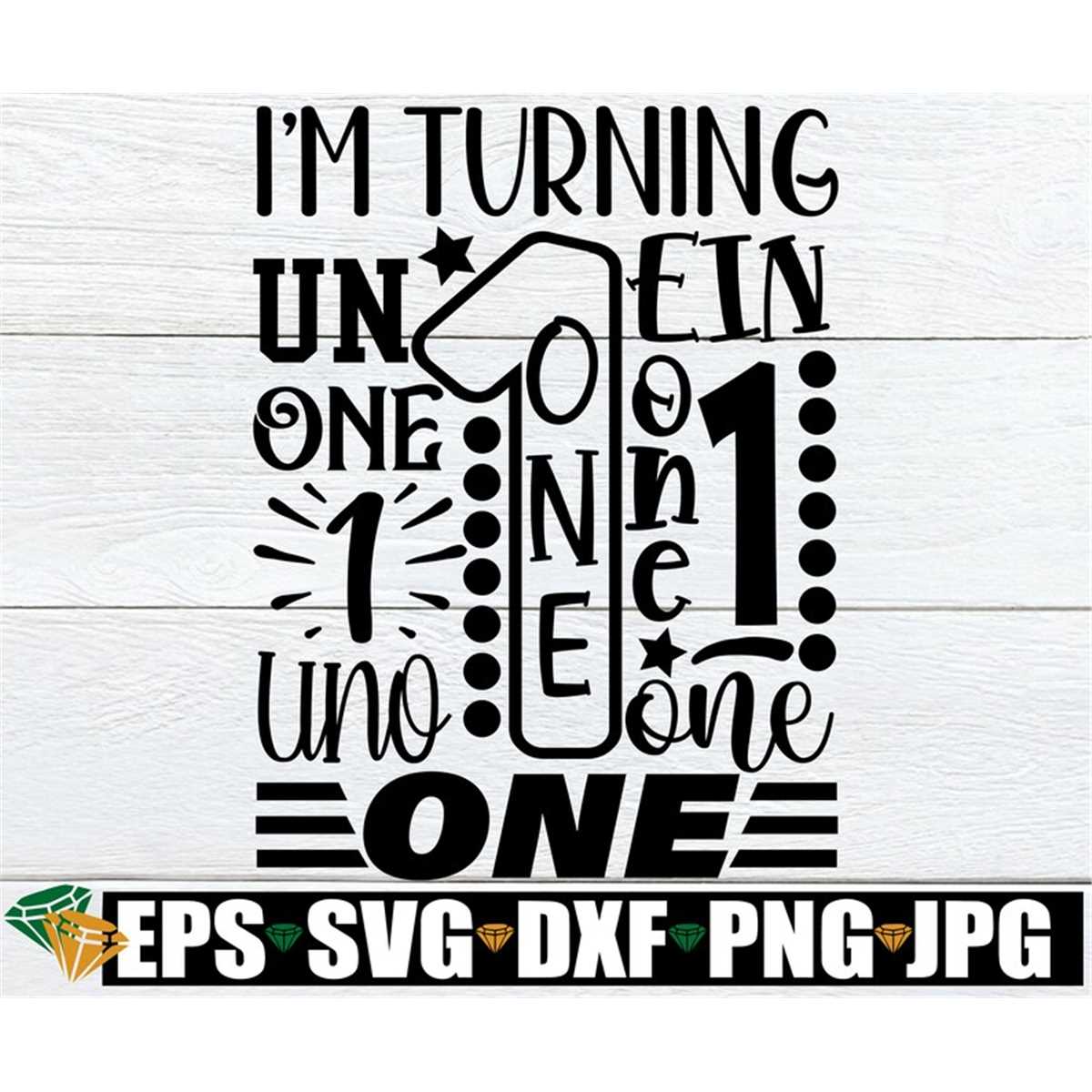 I'm Turning One, First Birthday svg, 1st Birthday svg, Funny | Inspire ...