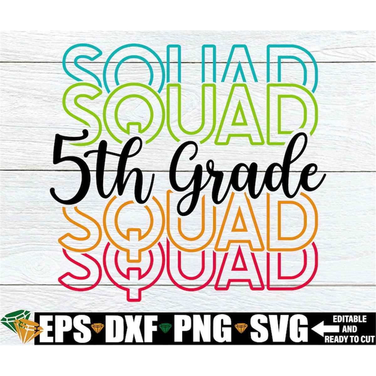5th Grade Squad, Matching 5th Grade Teachers Shirts svg, 5th | Inspire ...