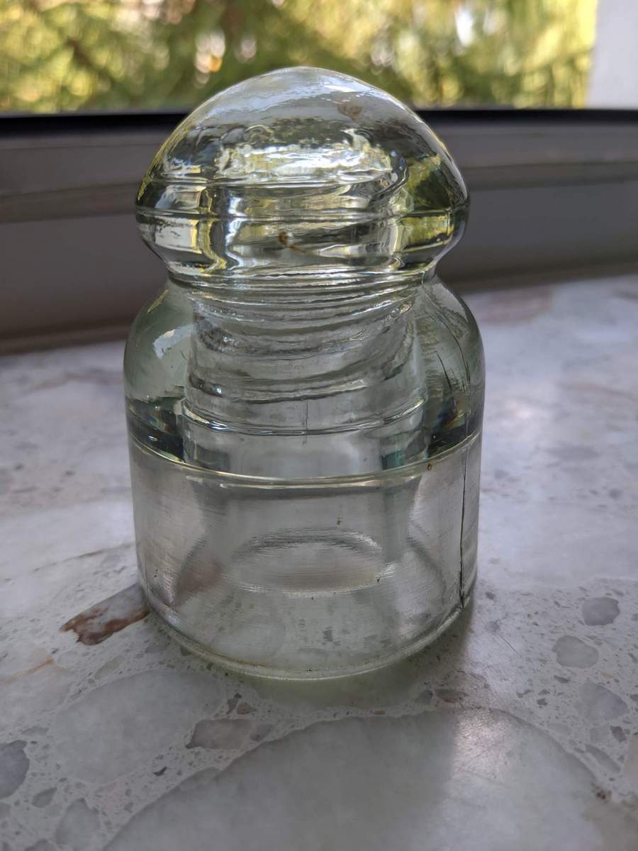 Old Glass Transparent Insulator from Poland - Inspire Uplift