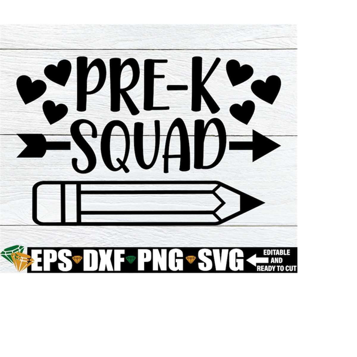 Pre-K Squad, Matching Pre-K Teacher Shirts SVG, Pre-K Teache | Inspire ...