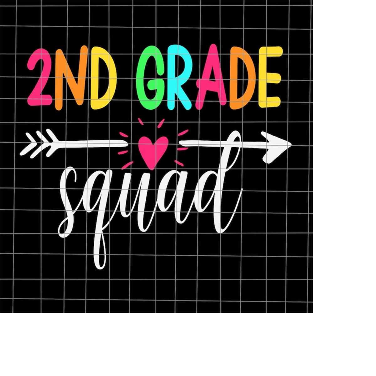 2nd Grade Squad Svg, Teacher Quote Svg, 2nd Back To School Q | Inspire ...