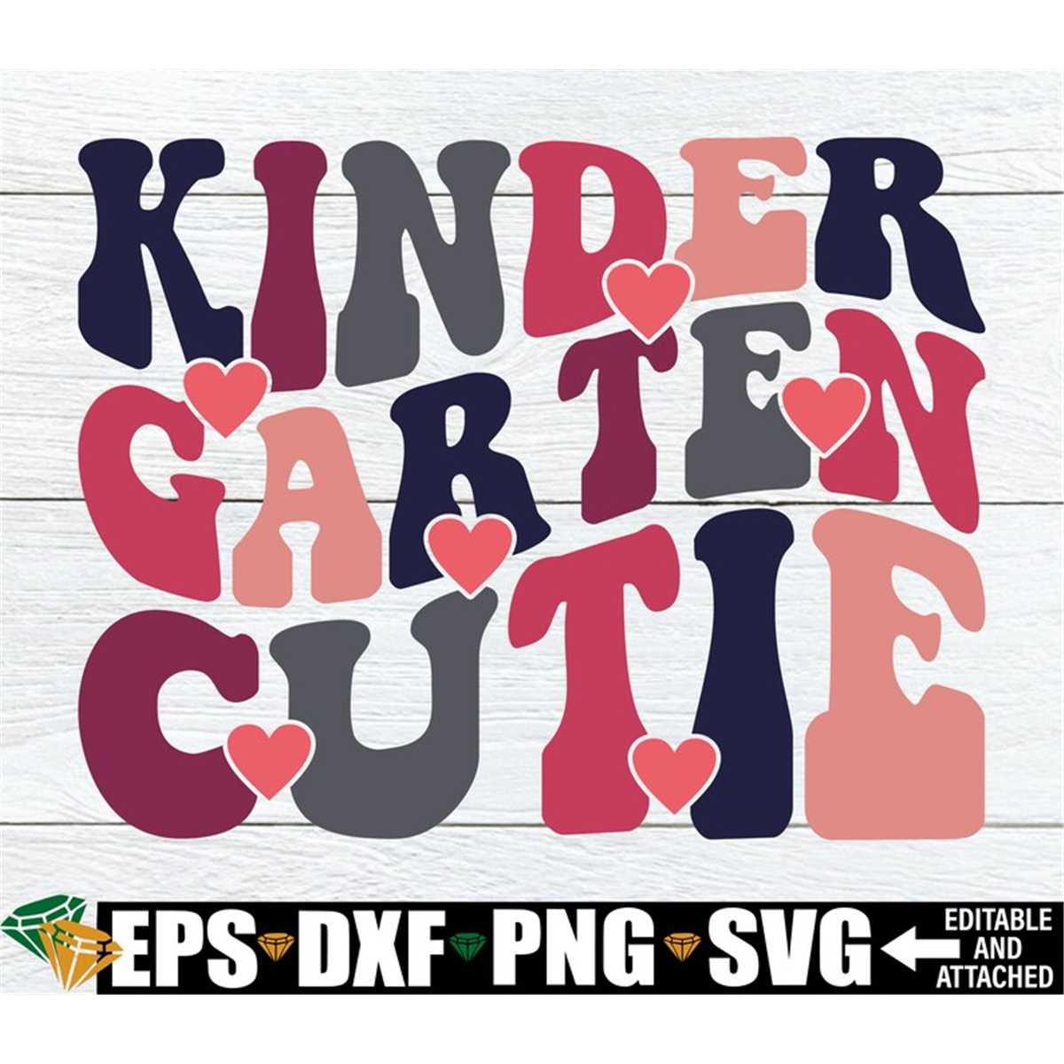 Kindergarten Cutie, Girls Kindergarten Shirt SVG, Girls Firs - Inspire ...