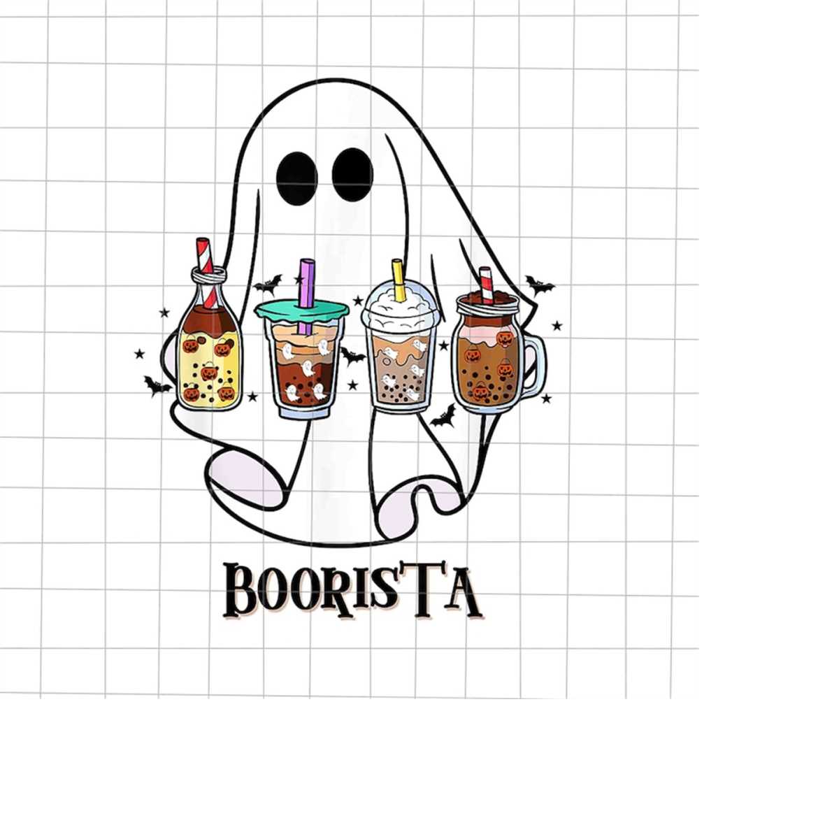 Ghost Boorista Halloween Png, Spooky Ghost Coffee Barista Pn | Inspire ...