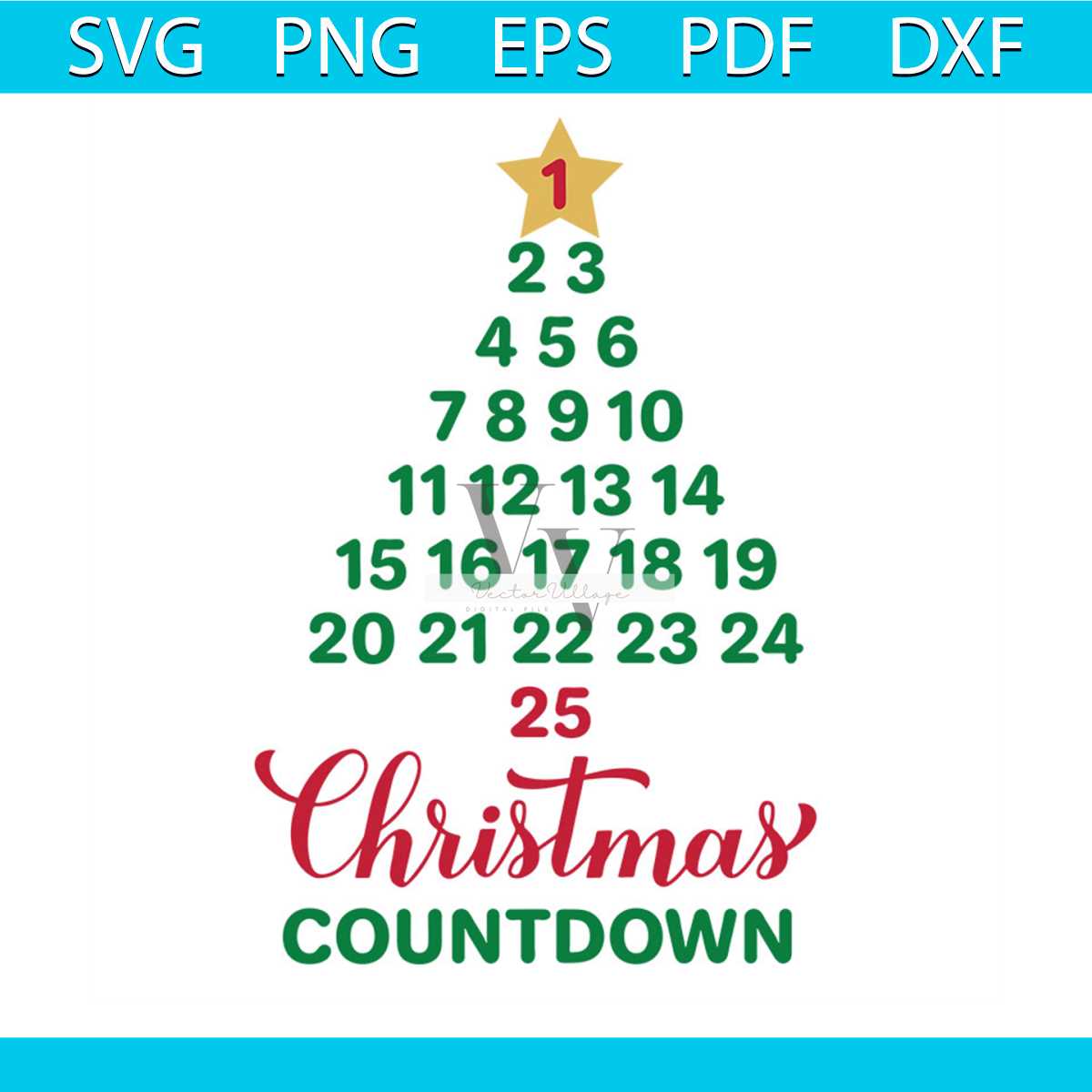 Christmas Countdown Svg, Christmas Svg, Countdow Svg, Christ | Inspire ...