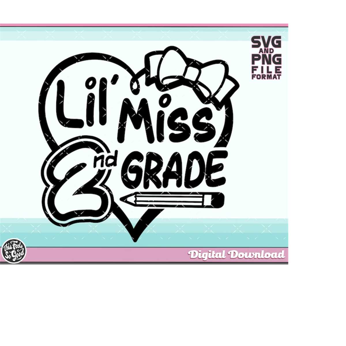 Girls Second Grade svg, 2nd Grade svg, Little Miss Second Gr | Inspire ...