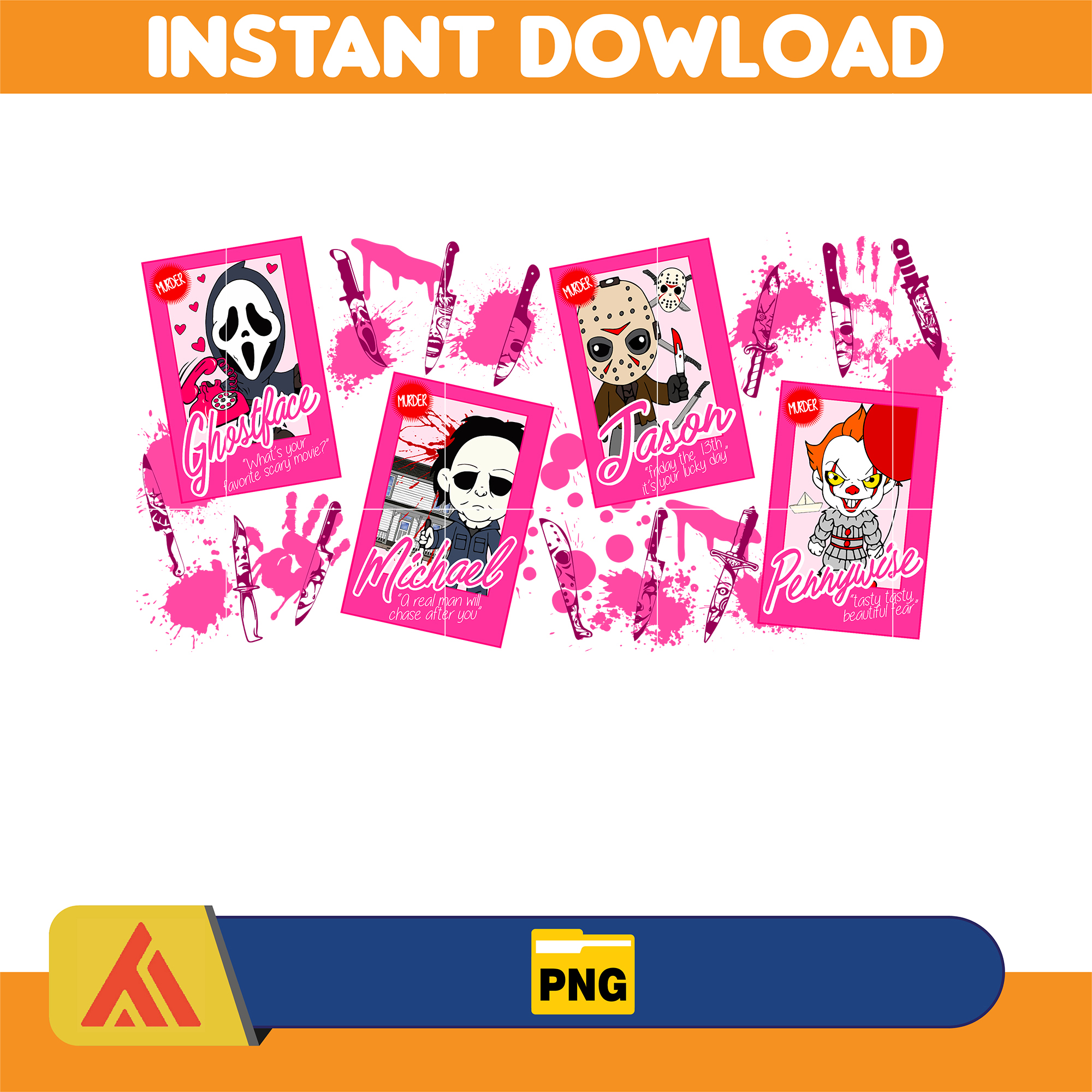 Pink Horror Movie Tarot Card 16oz Libbey Glass Can Design, S | Inspire ...