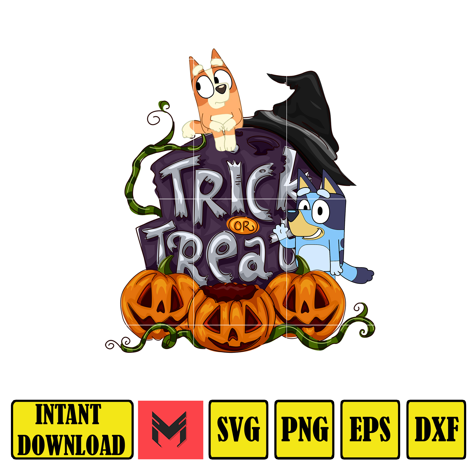 Bluey Halloween Sublimation Svg, Bluey Halloween Svg, Bluey | Inspire ...
