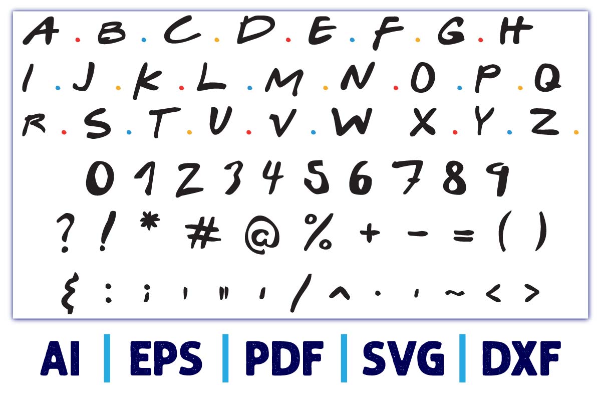 Friends Font, Friends Font Svg, Friends Font TTF, Font Svg P - Inspire ...
