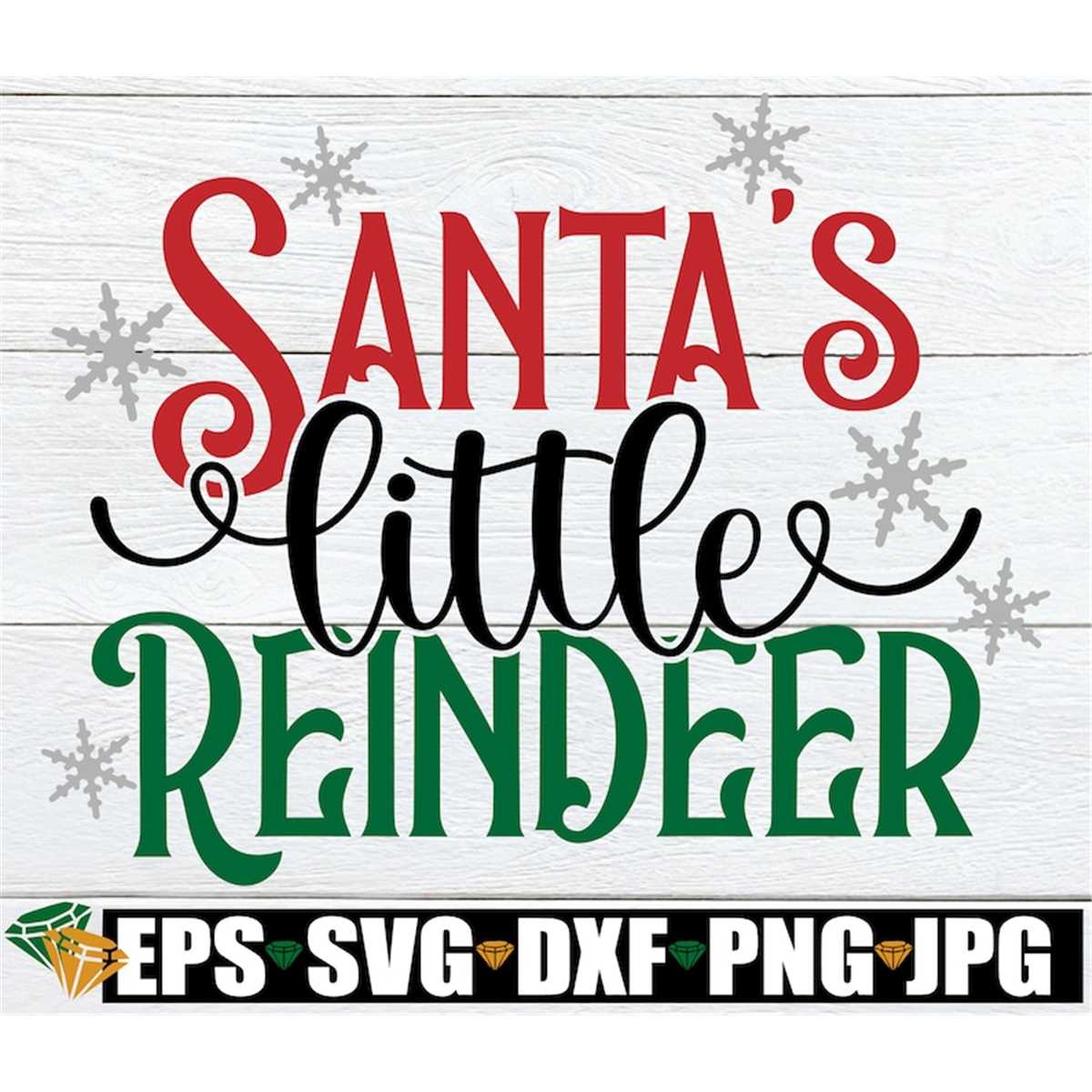 Santa's Little Reindeer, Christmas svg, Kids Christmas svg, | Inspire ...