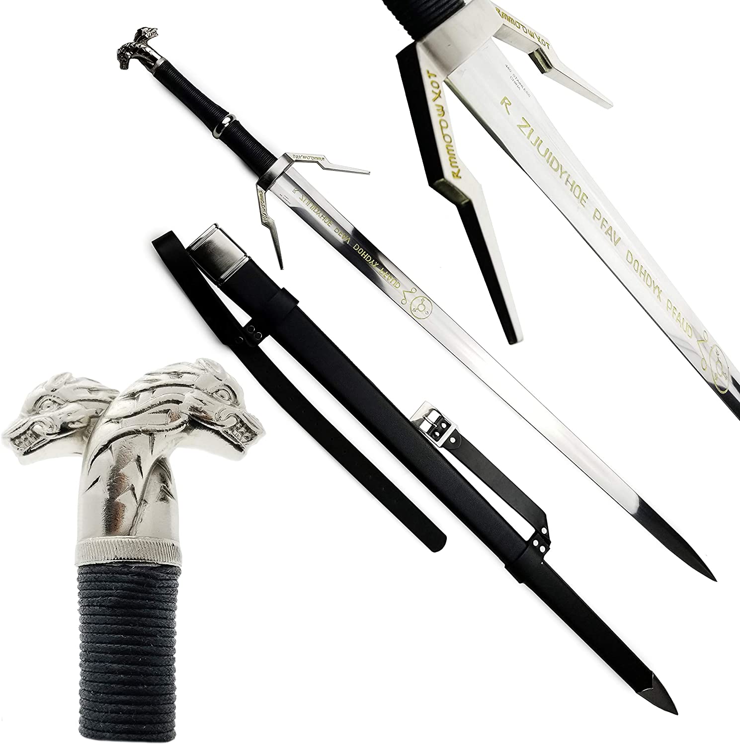 SILVER RUNE SWORD OF GERALT OF RIVIA 3 THE WITCHER 3 REPLICA - Inspire ...