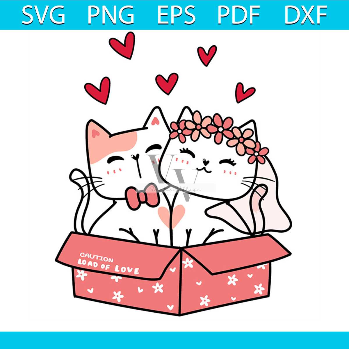 Love Valentine Two Cat Wedding Svg, Valentine Svg, Wedding S | Inspire ...