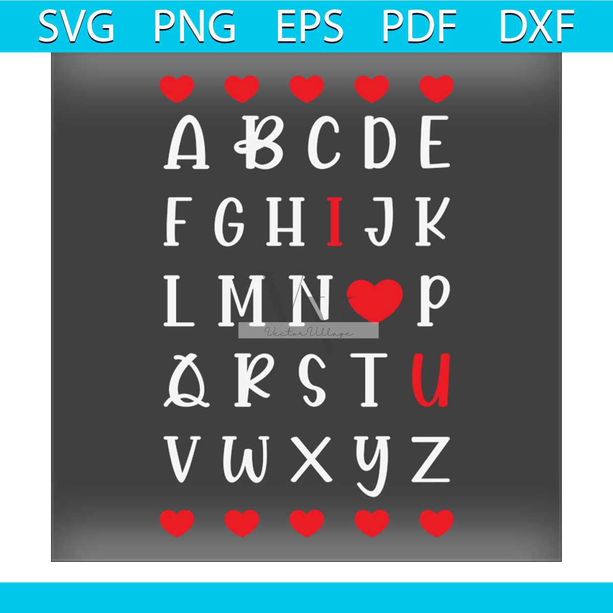 Teacher Valentines Day ABC I Love You Svg,Valentine Svg, Tea | Inspire ...