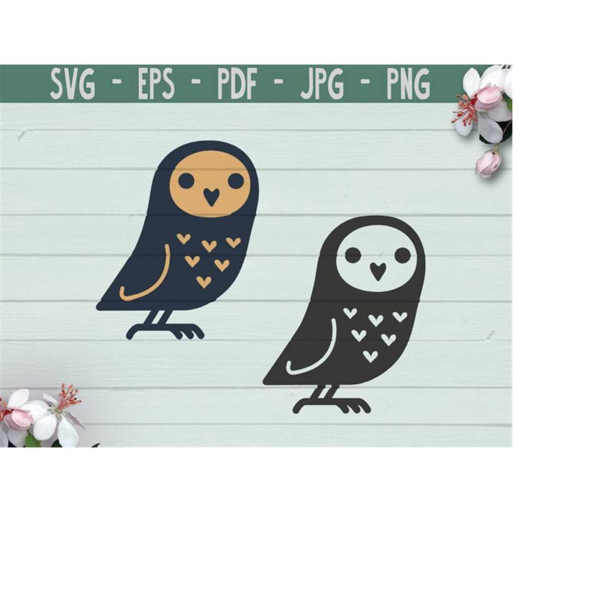 Cartoon Cute Owl svg png, Hearts SVG PNG, love owls svg png, - Inspire ...