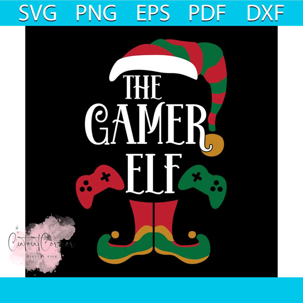 The Gamer Elf Christmas Svg, Christmas Svg, Gamer Elf Svg, E | Inspire ...