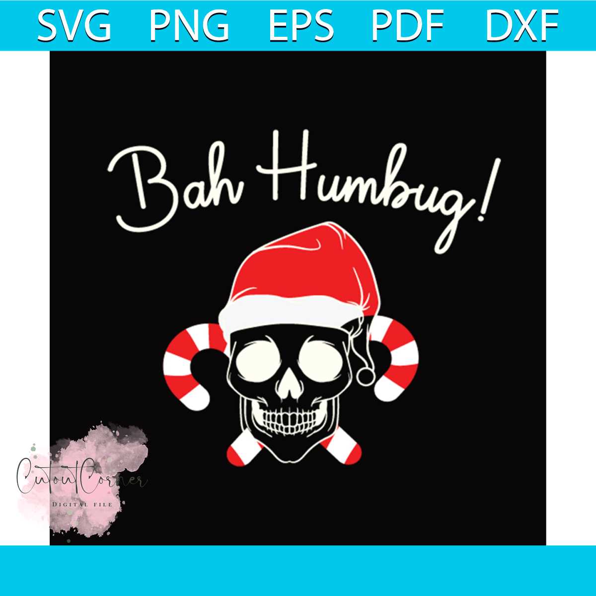 Bah Humbug Christmas Skull Svg, Christmas Svg, Bah Humbug Sv | Inspire ...