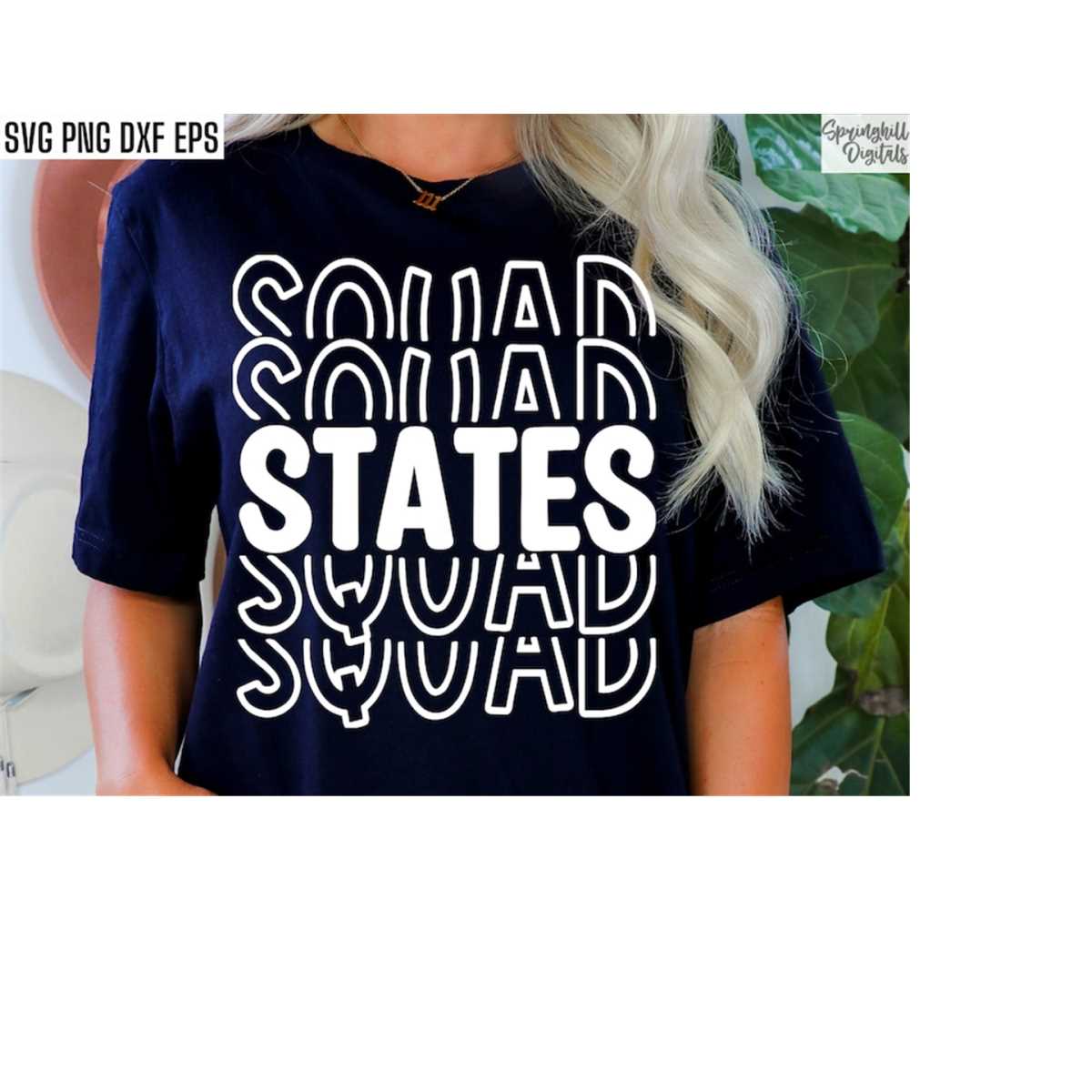 States Squad Svg | Cheer Shirt Pngs | Cheerleader Cut Files | Inspire ...