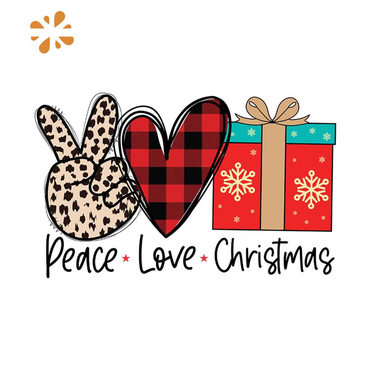 Peace Love Christmas Gift Png, Christmas Png, Peace Love Png | Inspire ...