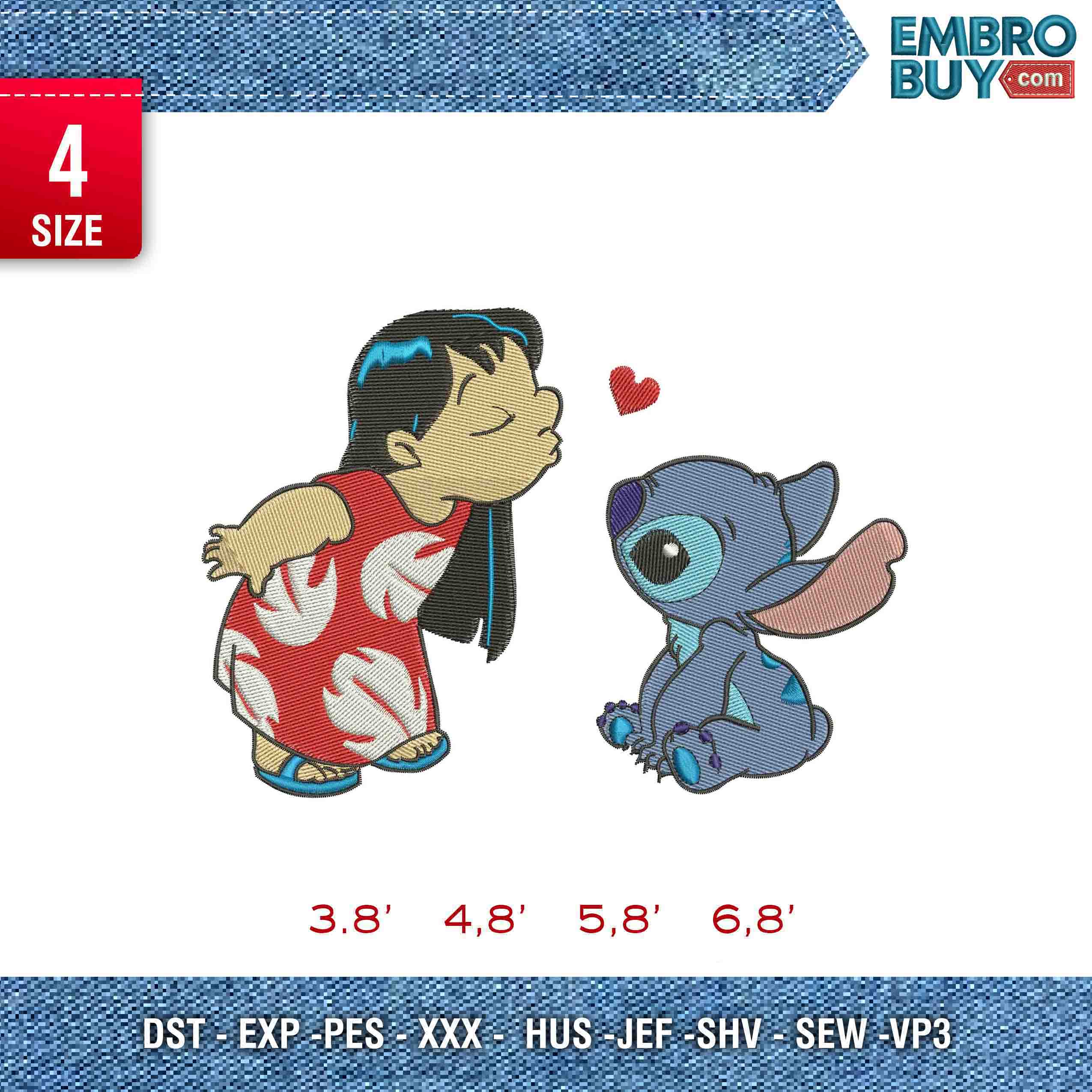 Lilo and stitch / Anime design/ Cartoon Embroidery Pattern/ | Inspire ...