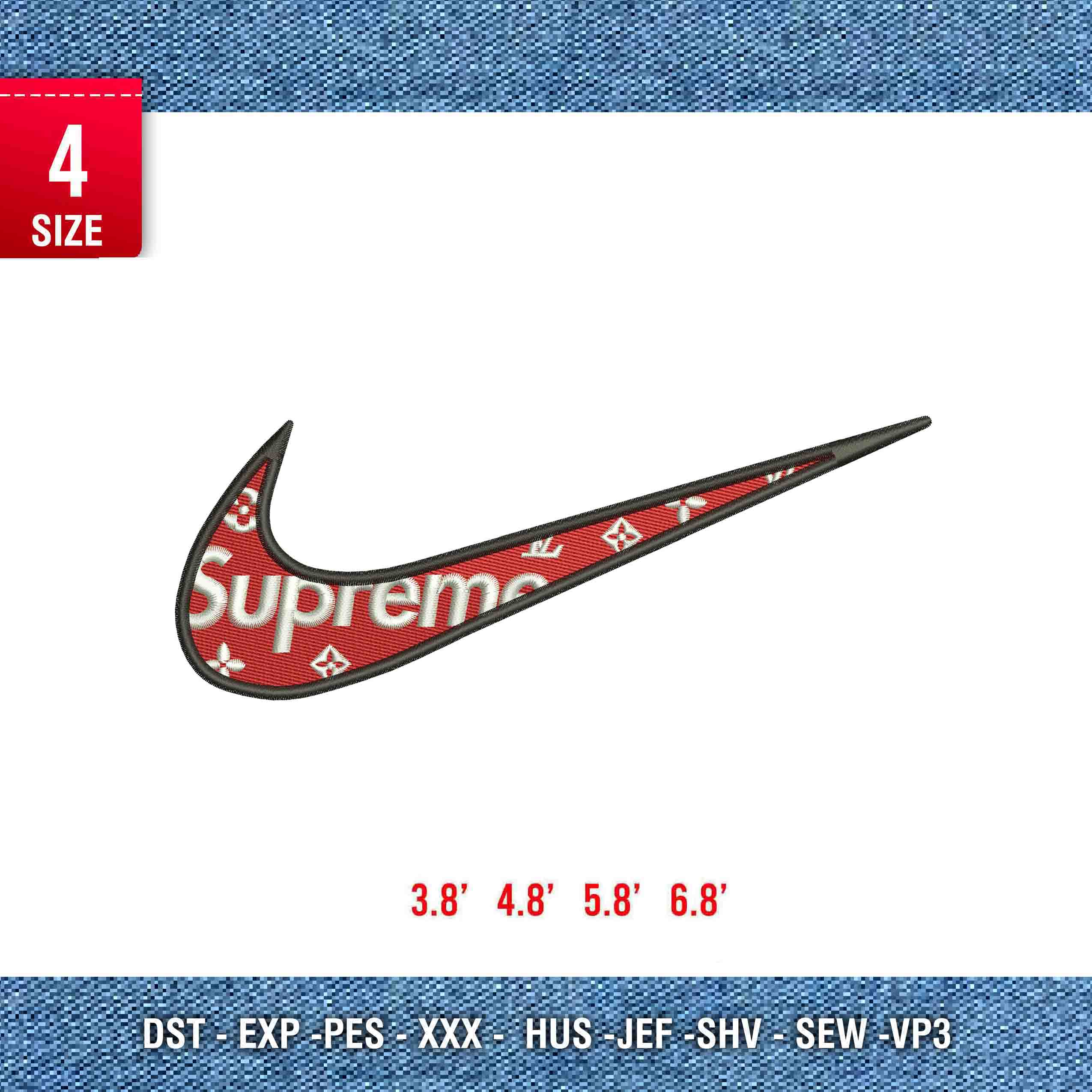 Swoosh Supreme / Logo design/ nike Embroidery Pattern/ Desig | Inspire ...