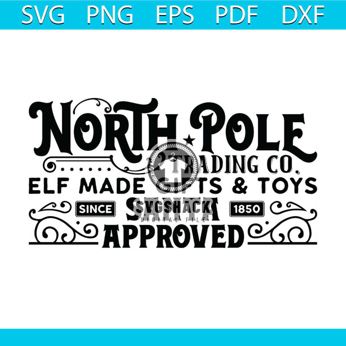 North Pole Santa Approved Svg, Christmas Svg, North Pole Svg | Inspire ...