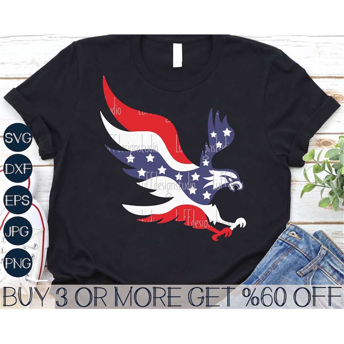 American Flag Eagle SVG, 4th of July SVG, Patriotic SVG, Eag | Inspire ...
