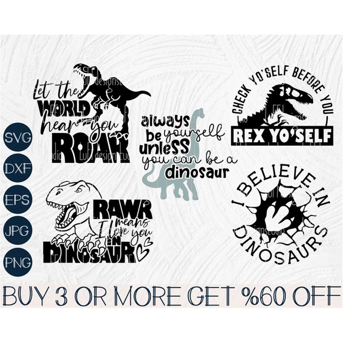 Dinosaur Svg Bundle T Rex Svg Mama Daddy Saurus Svg Files Inspire Uplift