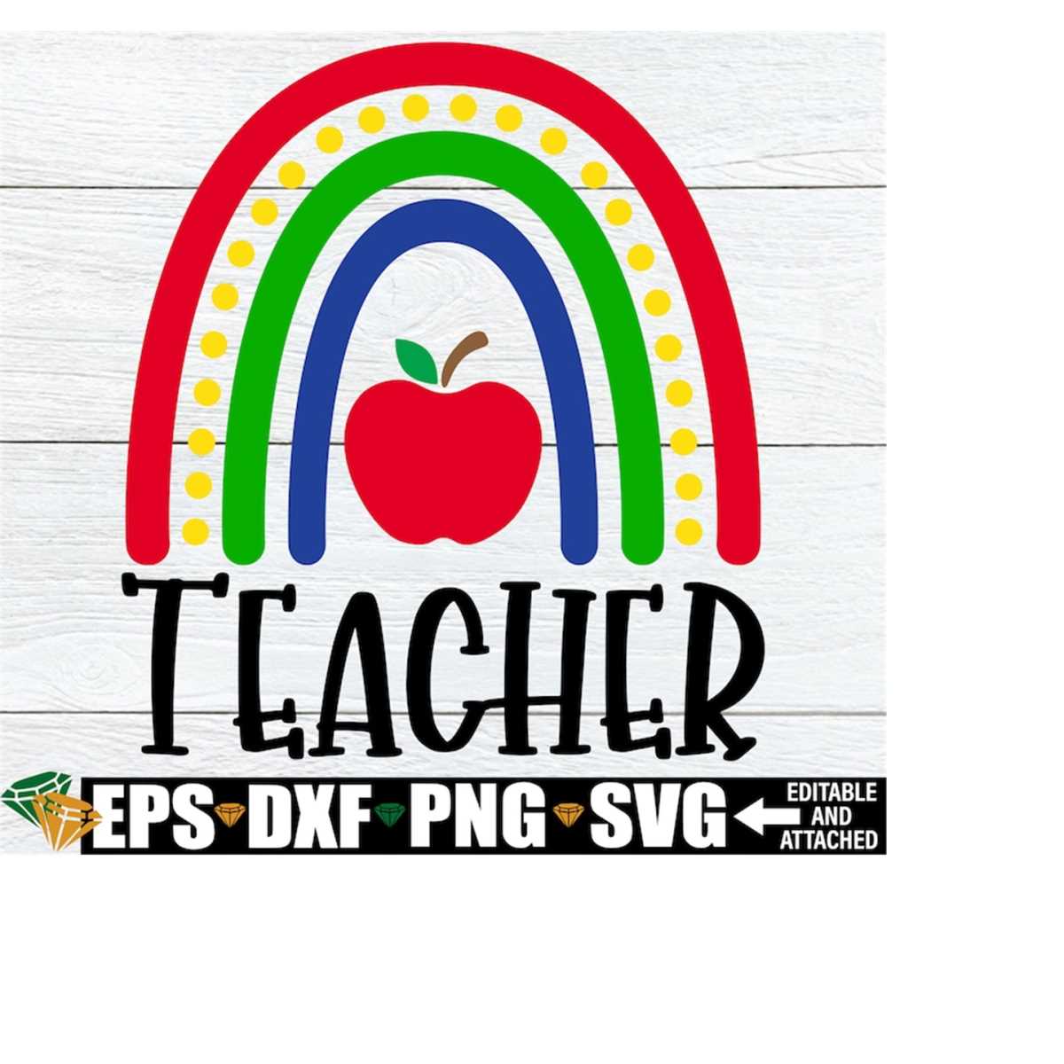 Teacher SVG, Teacher Rainbow svg, Teacher Appreciation, Teac | Inspire ...