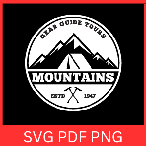 Gear Guide Tours Logo Svg, Climbing Camp logo Svg, Mountains | Inspire ...