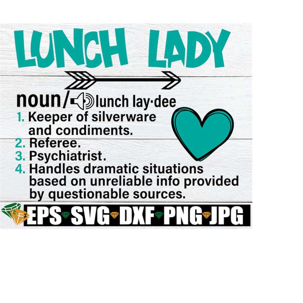 Lunch Lady Description, Lunch Lady svg, Funny Lunch Lady Des - Inspire ...