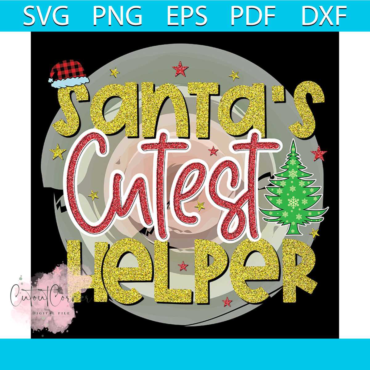 Santa's Cutest Helper Png, Christmas Png, Santa Claus Png, C | Inspire ...