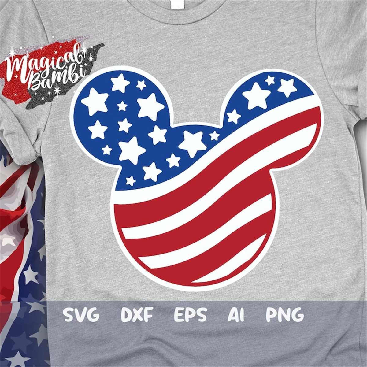 Mouse Head Svg, 4th of July Mouse Svg, Red White Mouse Svg, | Inspire ...