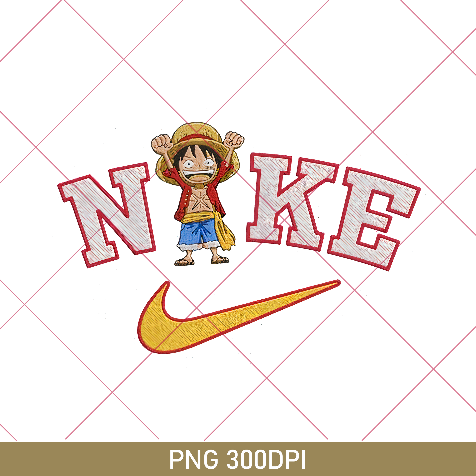 Retro Nike One Piece PNG, Sport Luffy One Piece PNG, Logo Ni | Inspire ...