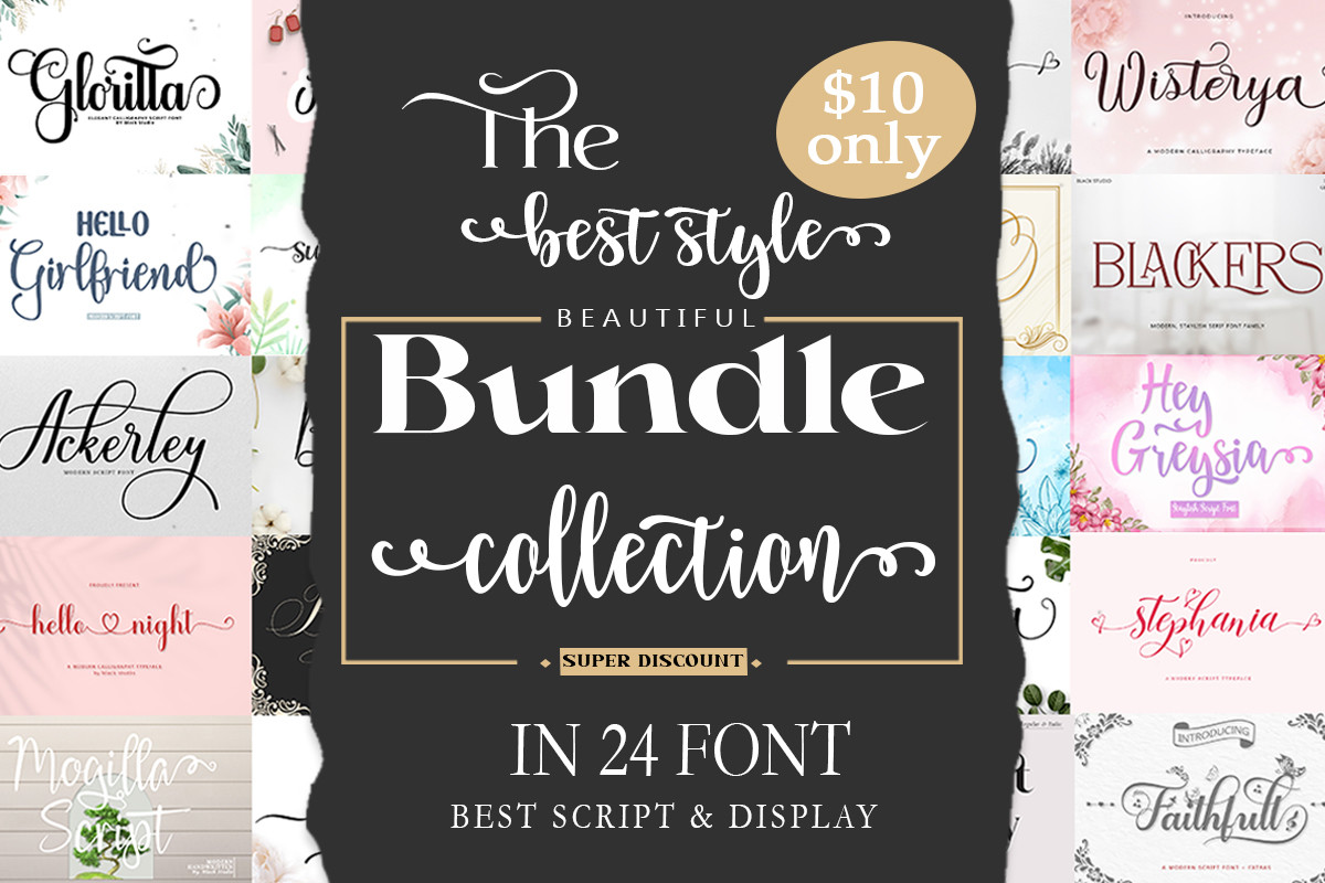 The Best Collection Font Bundle | Inspire Uplift
