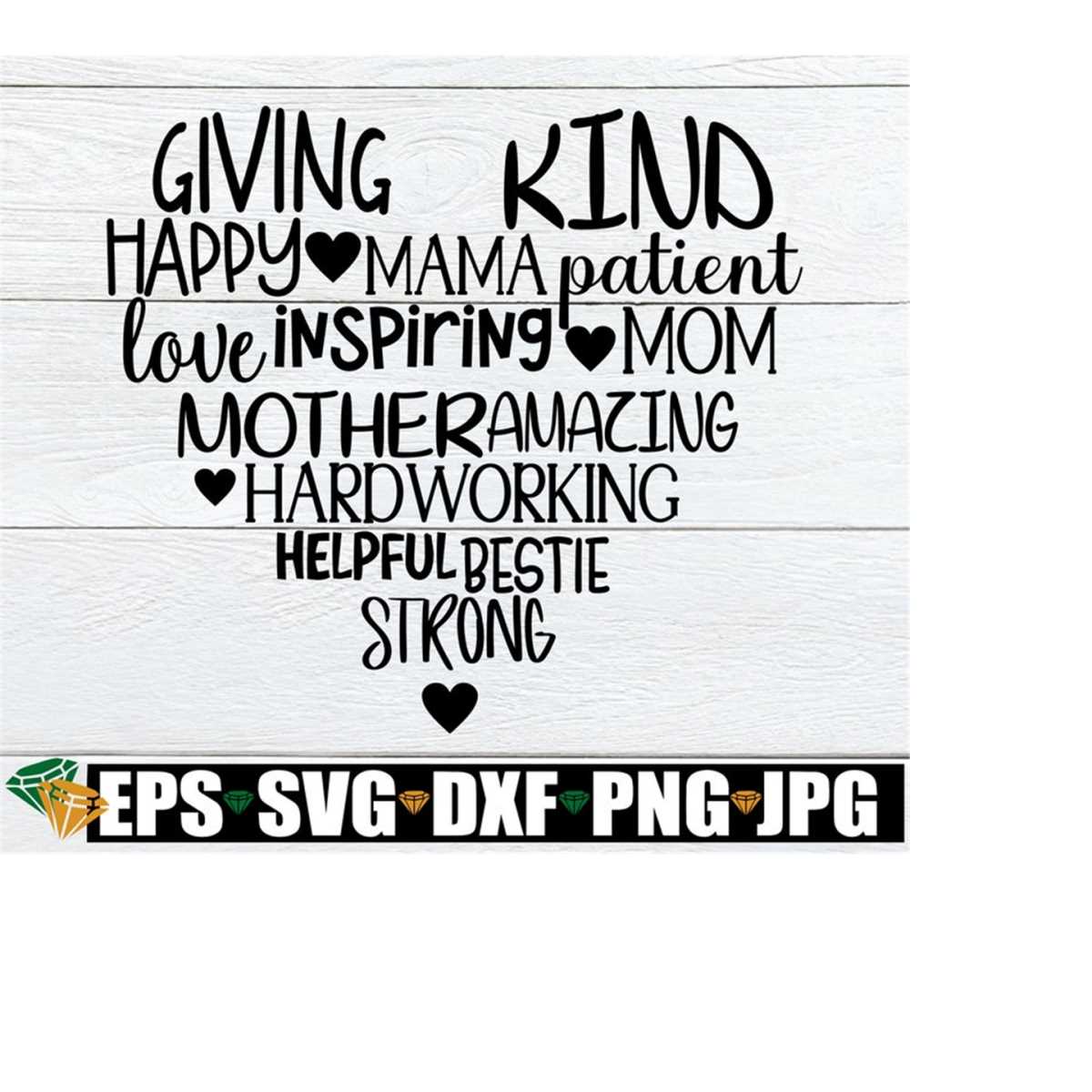 Mother's Day svg, Mom svg, Cute Mother's Day, Words of Affir | Inspire ...