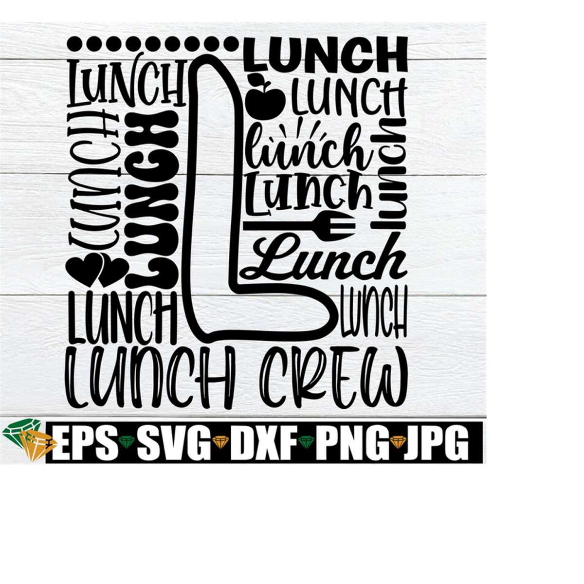 Lunch Crew, Lunch Crew Word Art, Lunch Lady Subway Art, Lunc - Inspire ...