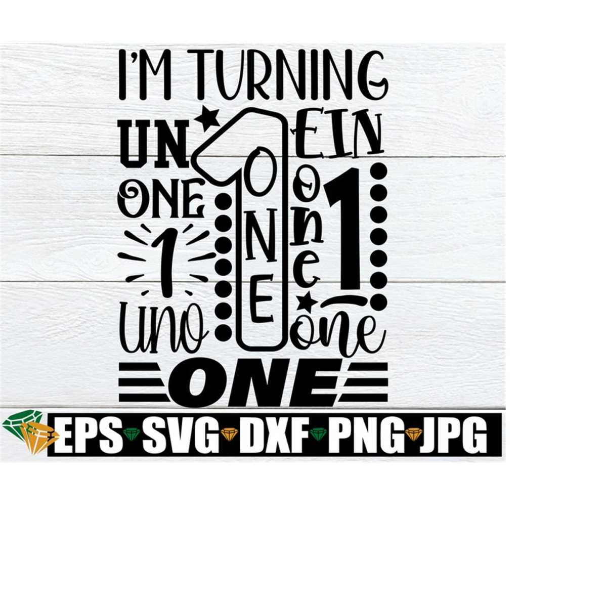I'm Turning One, First Birthday svg, 1st Birthday svg, Funny | Inspire ...