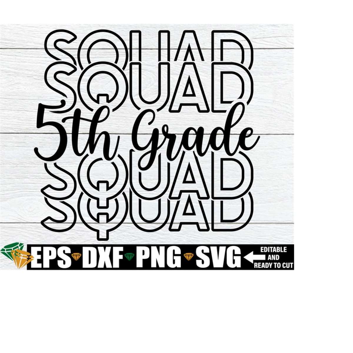 5th Grade Squad, Matching 5th Grade Teacher Shirts SVG, Teac | Inspire ...