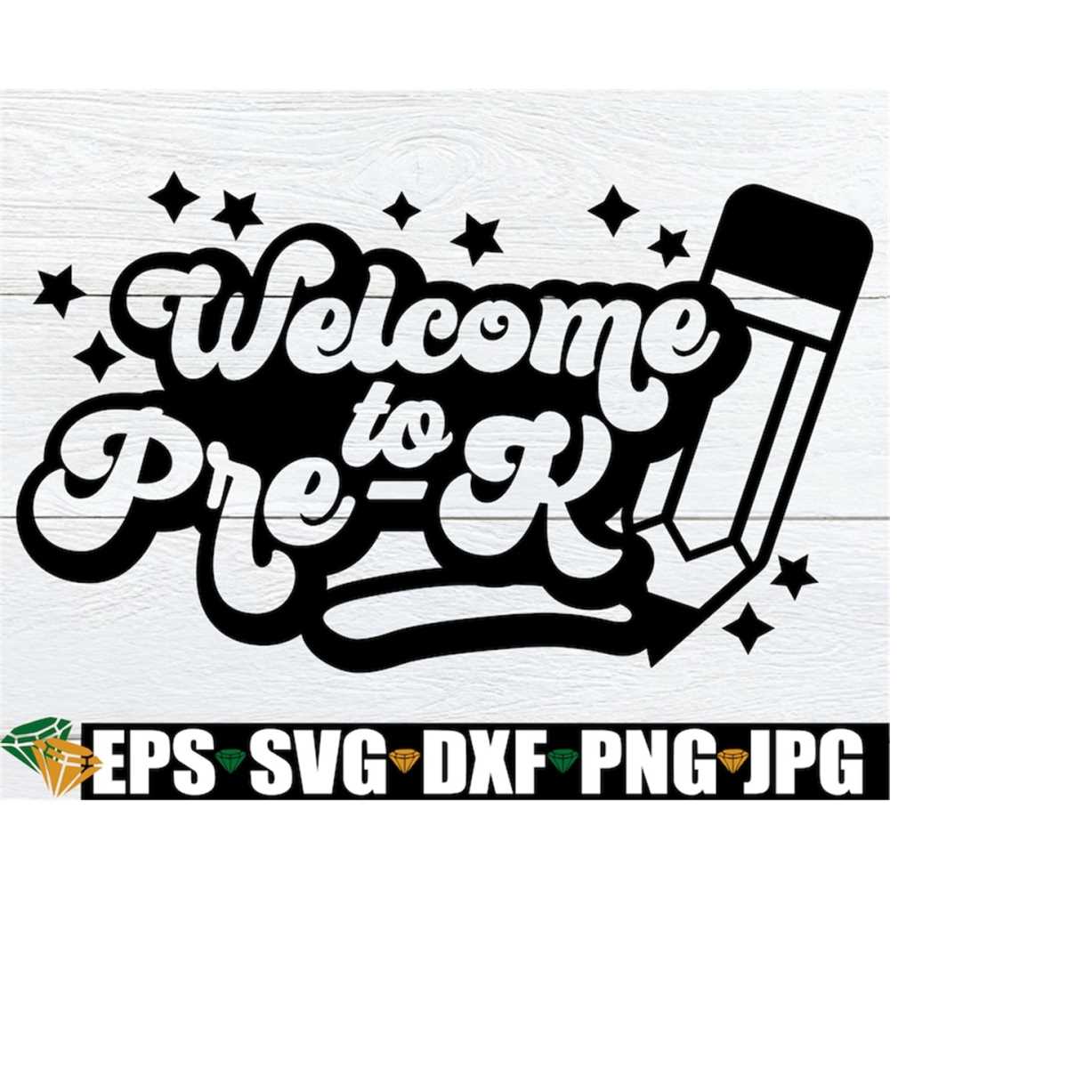 Welcome To Pre-K, Retro Pre-K Teacher svg, Retro Pre-K Sign | Inspire ...