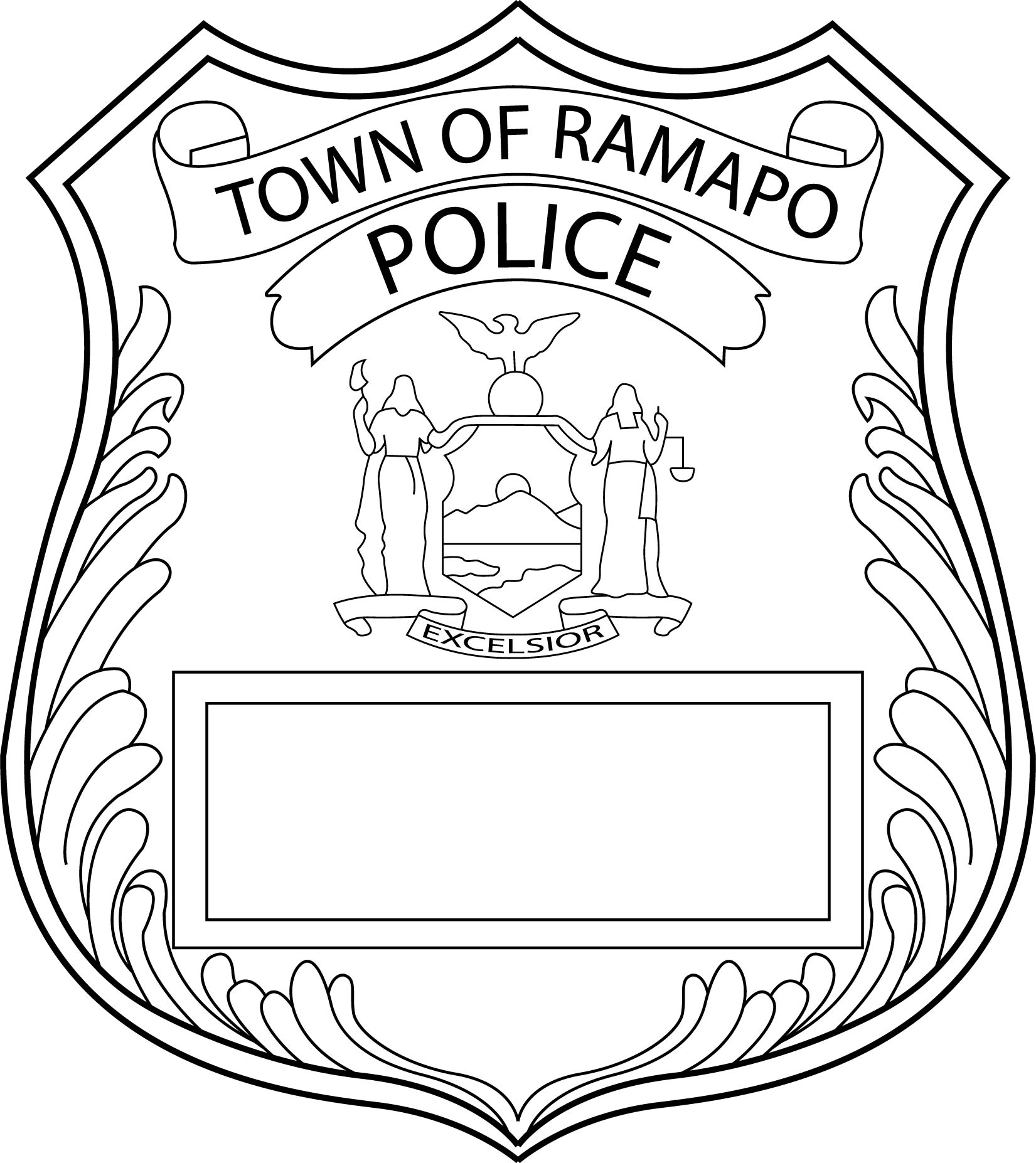 Town of Ramapo Police Badge VECTOR SVG DXF EPS PNG JPG FILE | Inspire ...