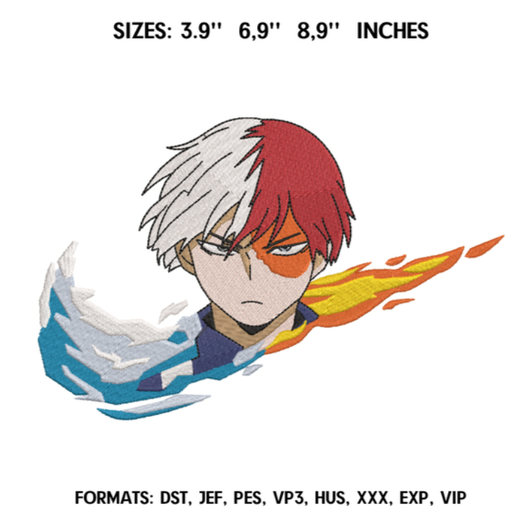 Dabi Embroidery Design File My Hero Academia Anime Midoriya | Inspire ...