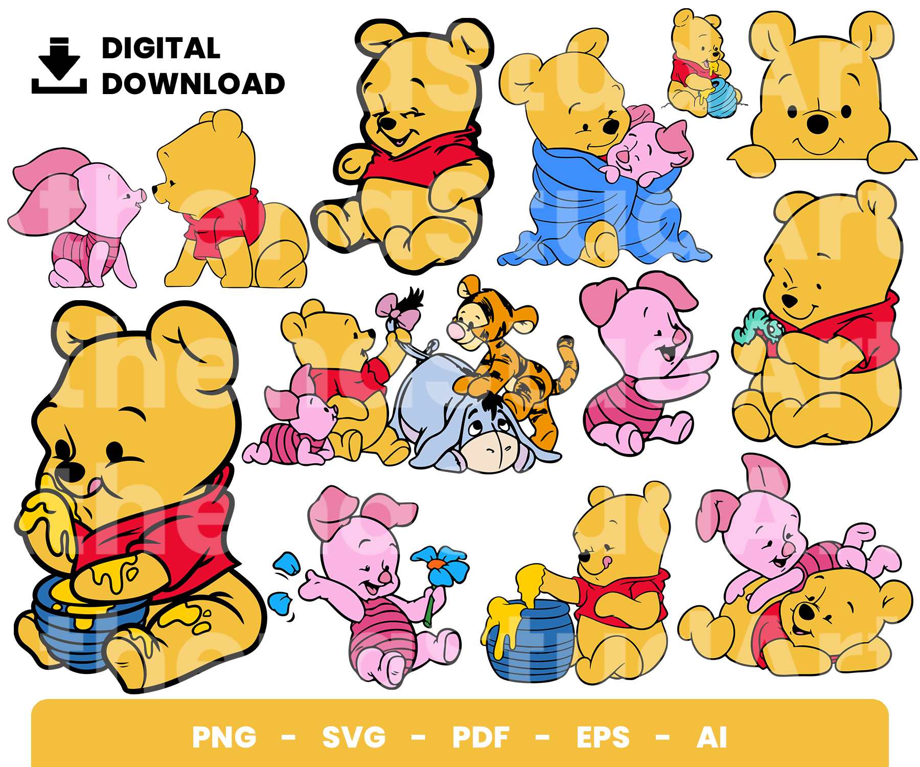 Bundle Layered Svg, Baby Pooh, Baby Winnie The Pooh, Baby Sh | Inspire ...