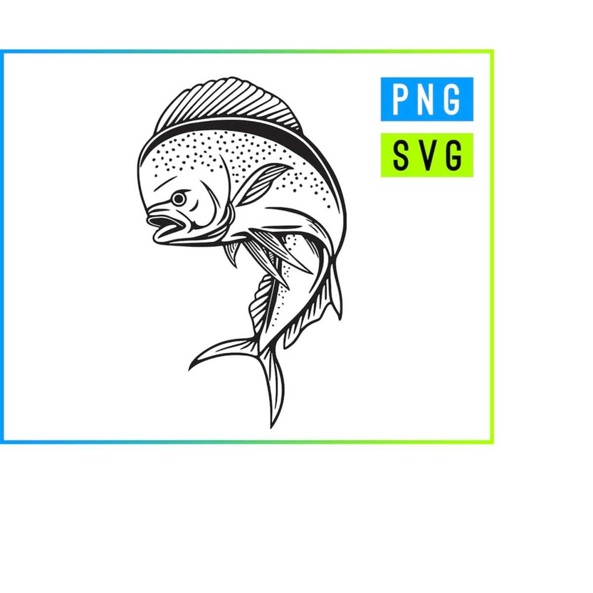 Mahi Mahi fish SVG PNG | ArtPush | Inspire Uplift