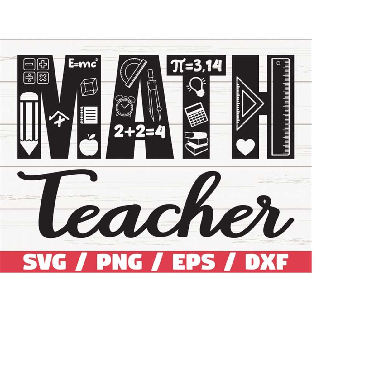 Math Teacher SVG / Commercial use / Cut File / Cricut / Silh - Inspire ...